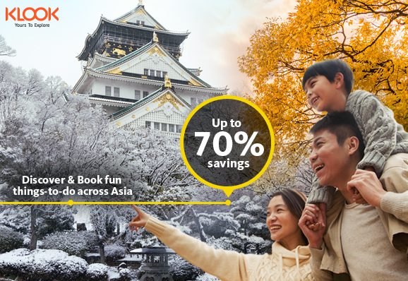 Enjoy up to 70% off with Klook.com