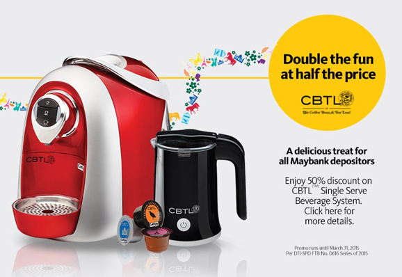 Enjoy 50% discount at CBTL